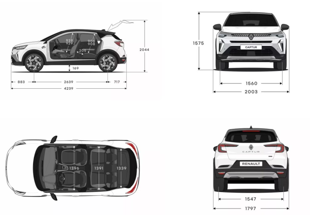 Dimension Renault Captur
